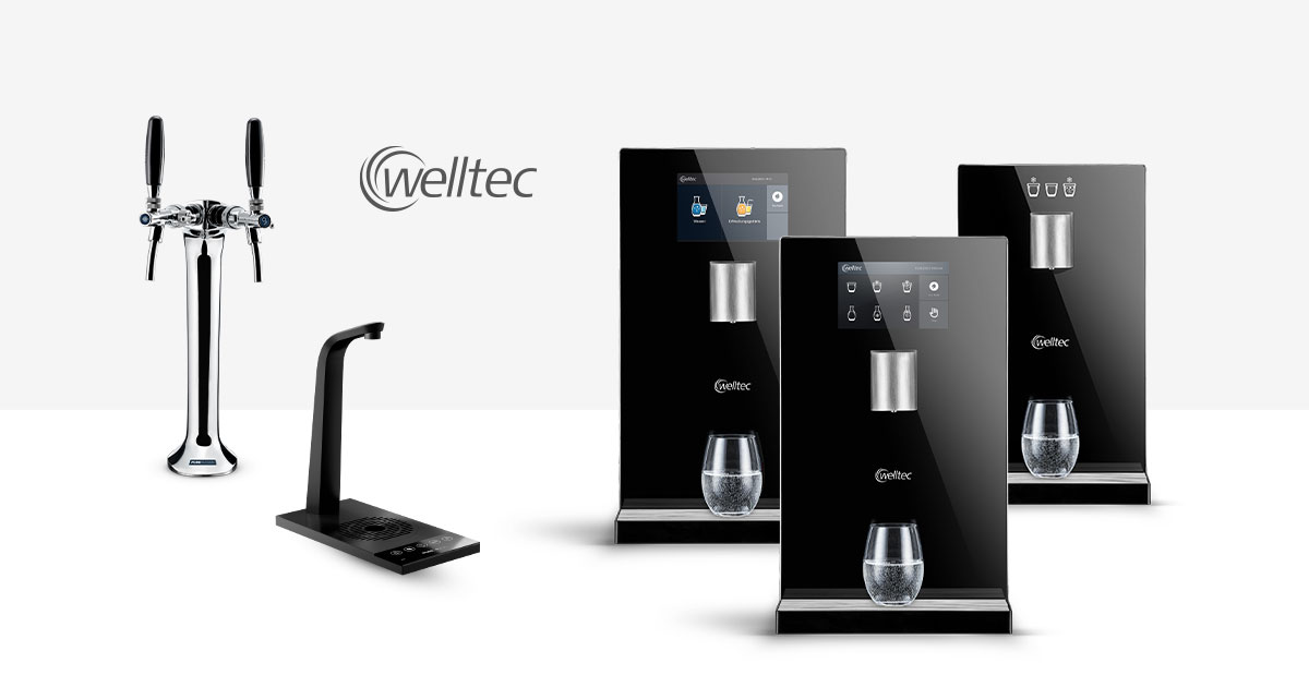 Wasserspender für Unternehmen mieten, leasen, kaufen | Welltec